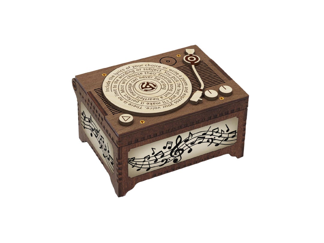 Record Player Song Lyrics MP3 Music Box, Plays Custom Song ...