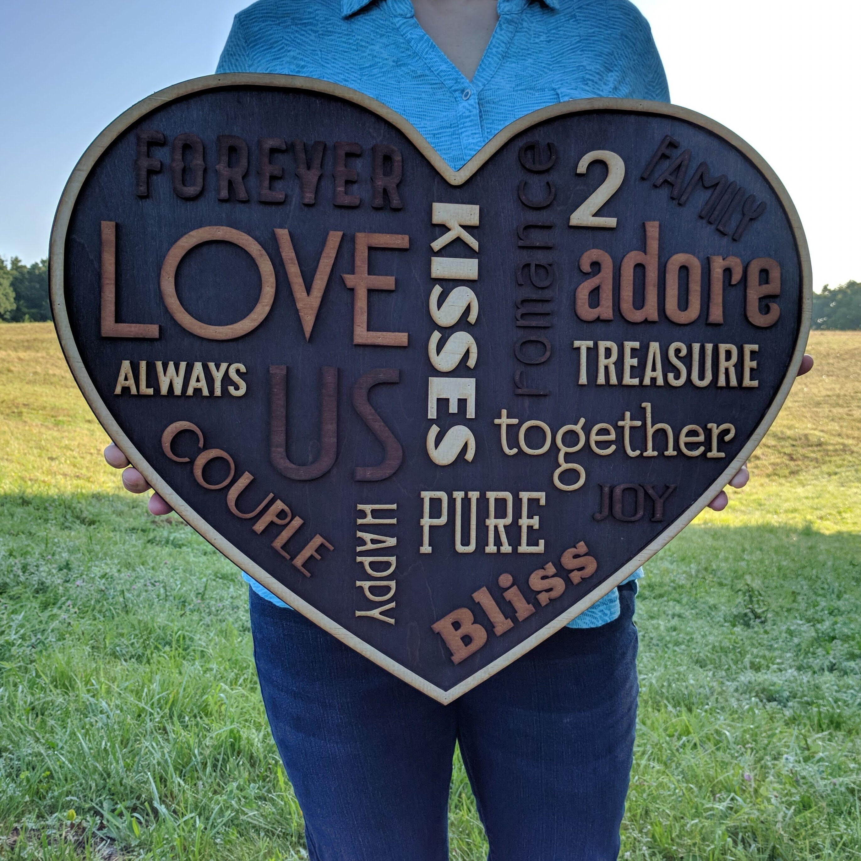 Heart Word Cloud Sign - Etsy