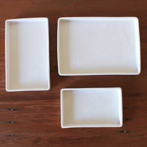 Ceramic Rectangle Trays Handmade Three Piece Nesting Set - Etsy