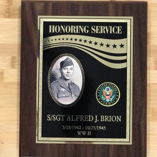 Veteran Memorial Plaque - Etsy Veteran Memorial Plaque - Etsy