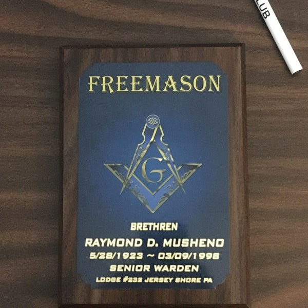 Masonic Plaque - Etsy