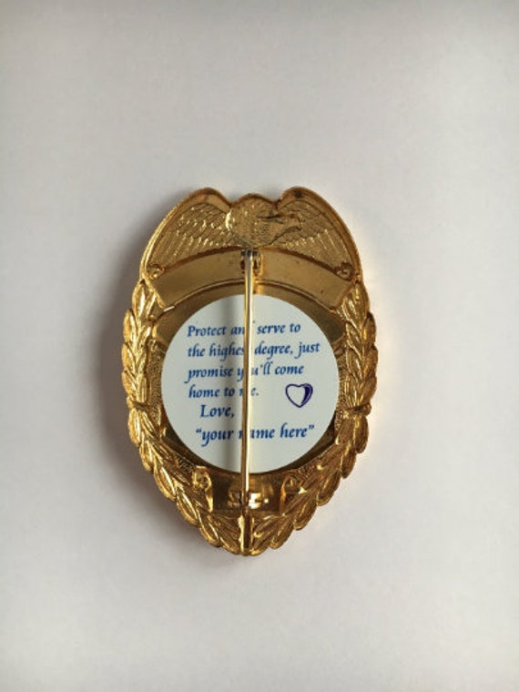 Customized Protect and Serve Shield Backer - Etsy