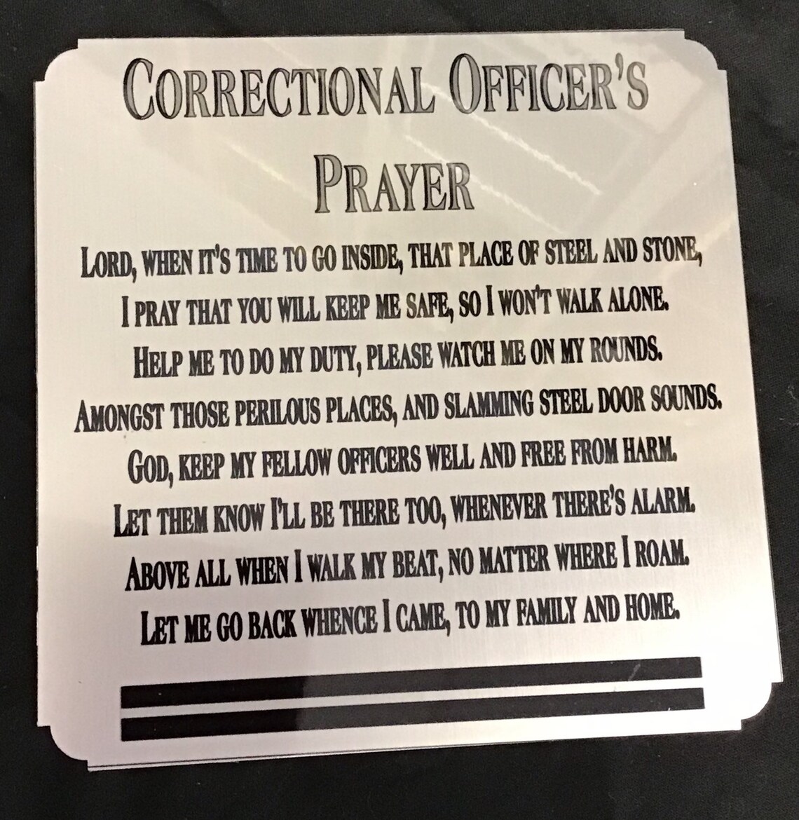 Correctional Officers Prayer Locker Plate - Etsy
