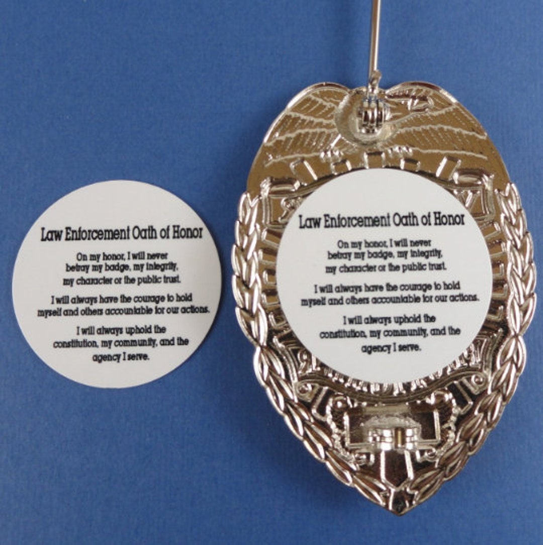 Law Enforcement Oath Honor - Etsy