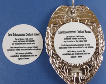 Law Enforcement Oath of Honor - Etsy