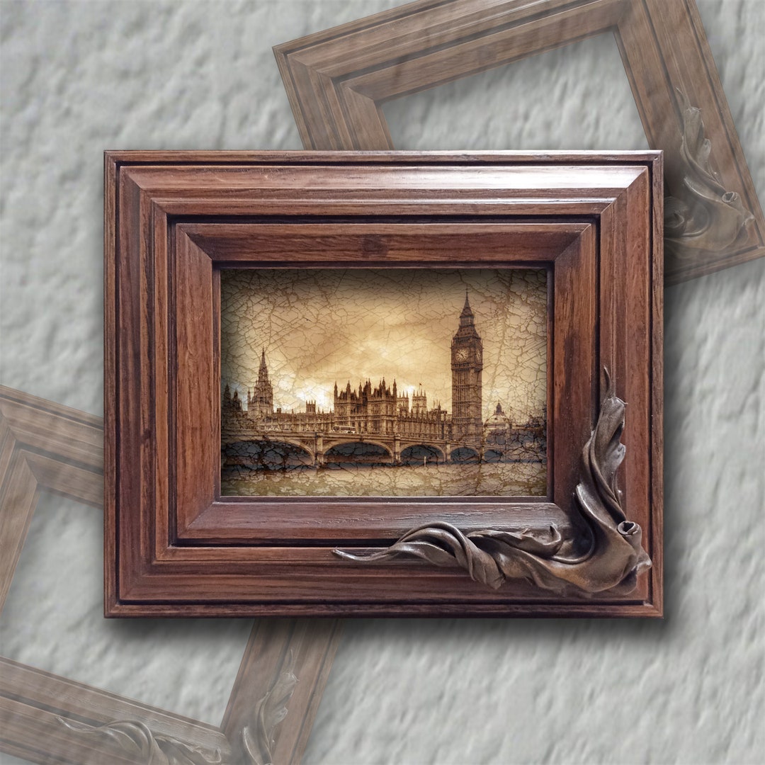 Wooden Ornate Frame 5x7. Frame in Vintage Style 6x8. Ornate Picture ...