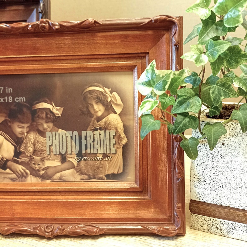 Brown Vintage Picture Frame 5x7. Ornate Photo Frame 13x18 Cm. - Etsy