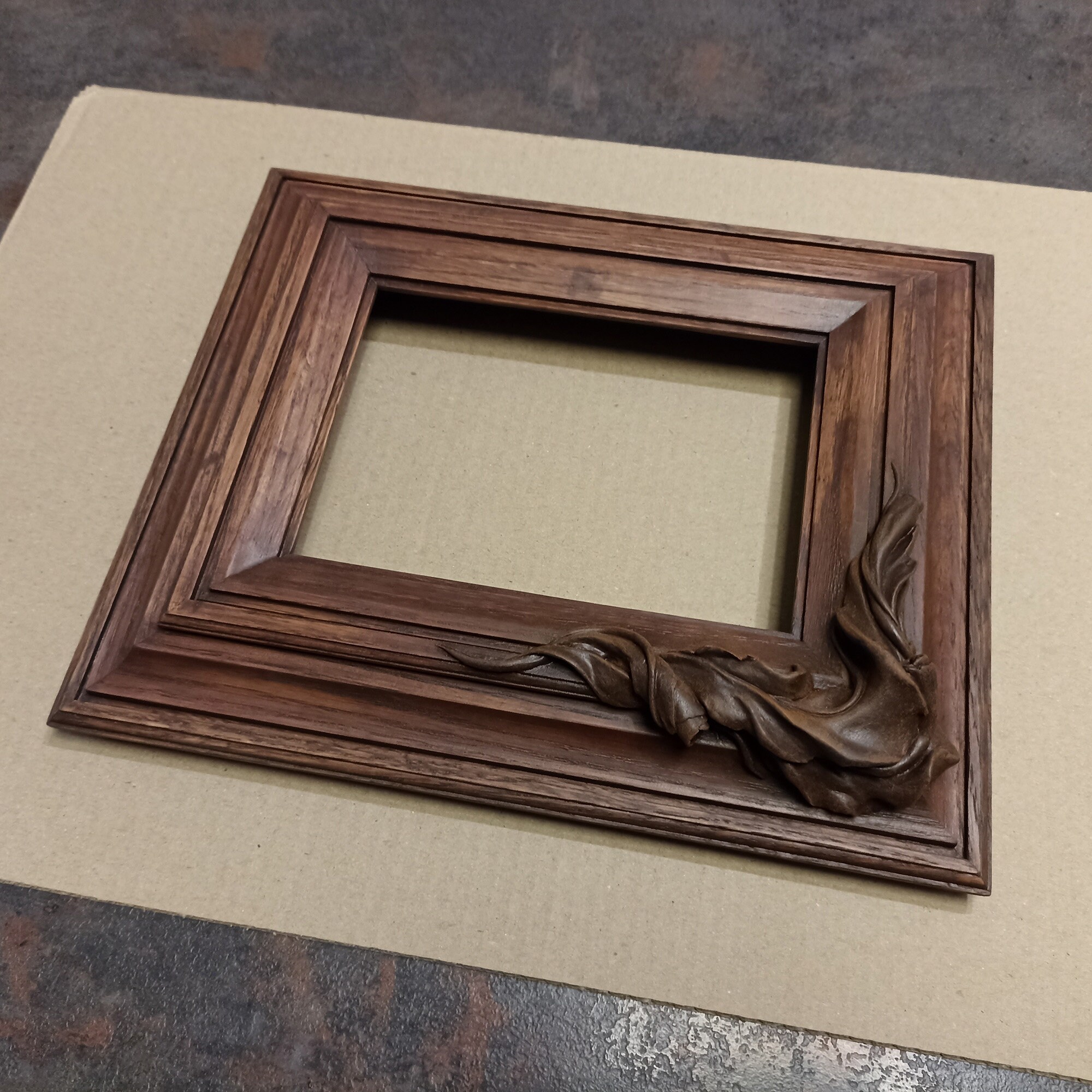 Wooden Ornate Frame 5x7. Frame in Vintage Style 6x8. Ornate Picture ...
