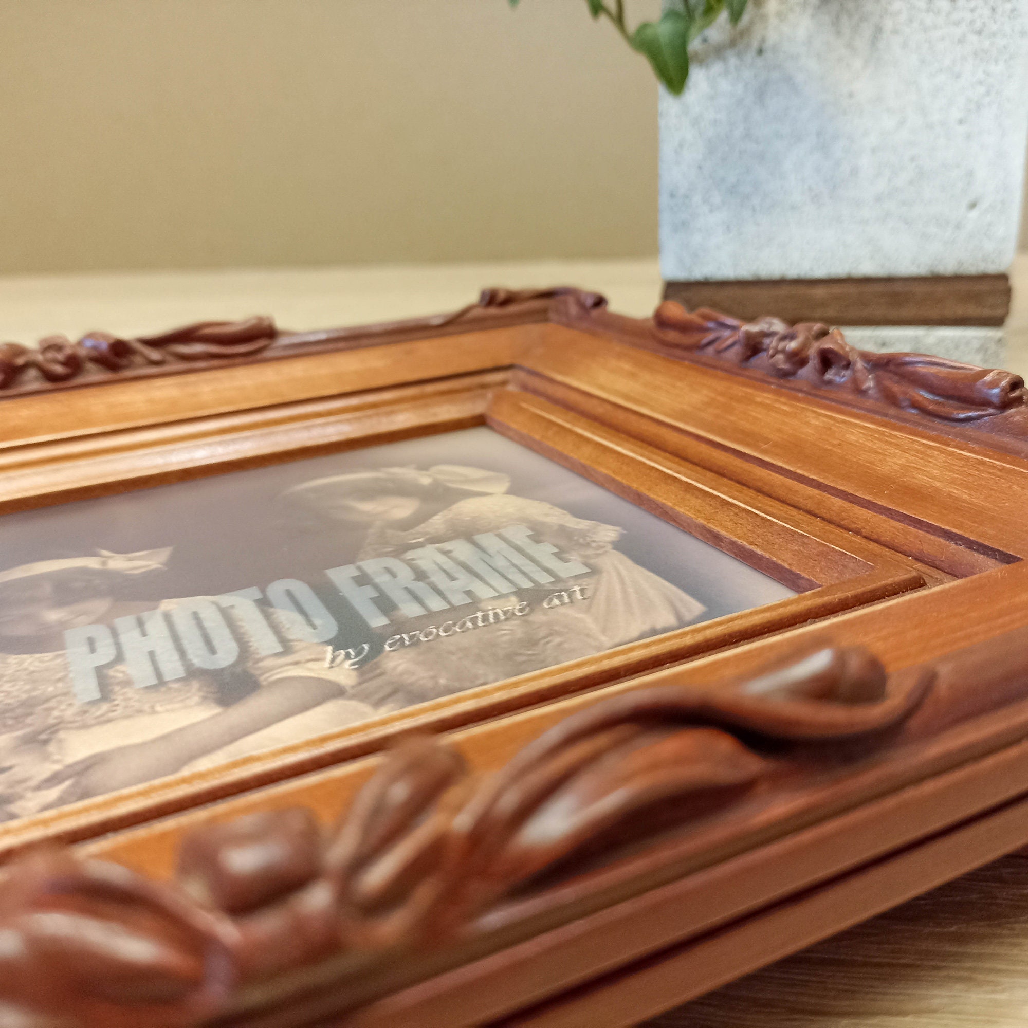 Brown Vintage Picture Frame 5x7. Ornate Photo Frame 13x18 Cm. - Etsy