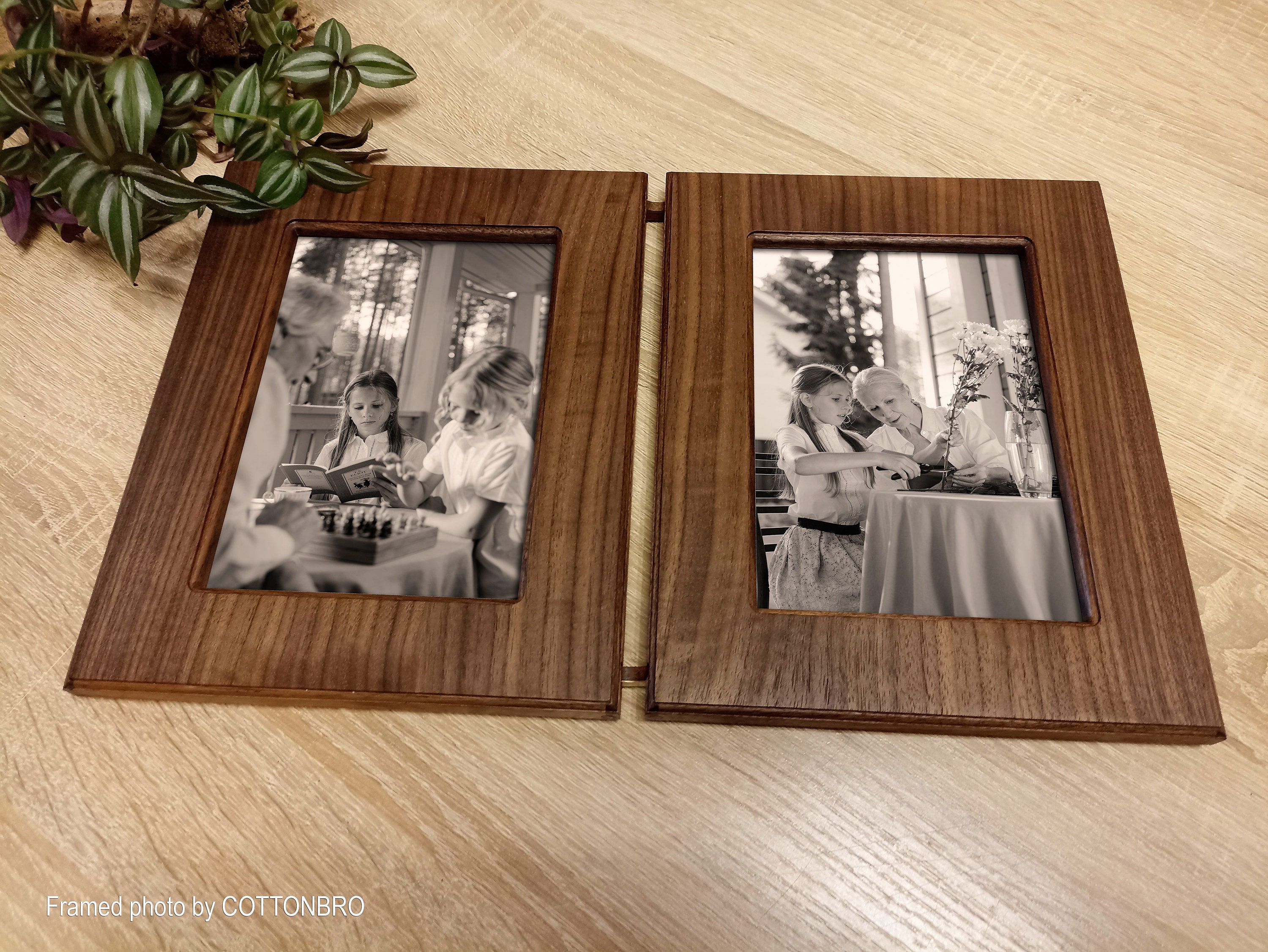 5x7 Picture Frames Double. Wooden Photo Frame 13x18 Cm With - Etsy