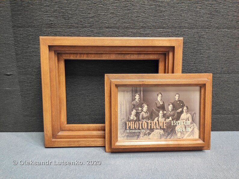 Wooden Photo Frame 10x15 Cm Frame In Vintage Style 4x6 Etsy