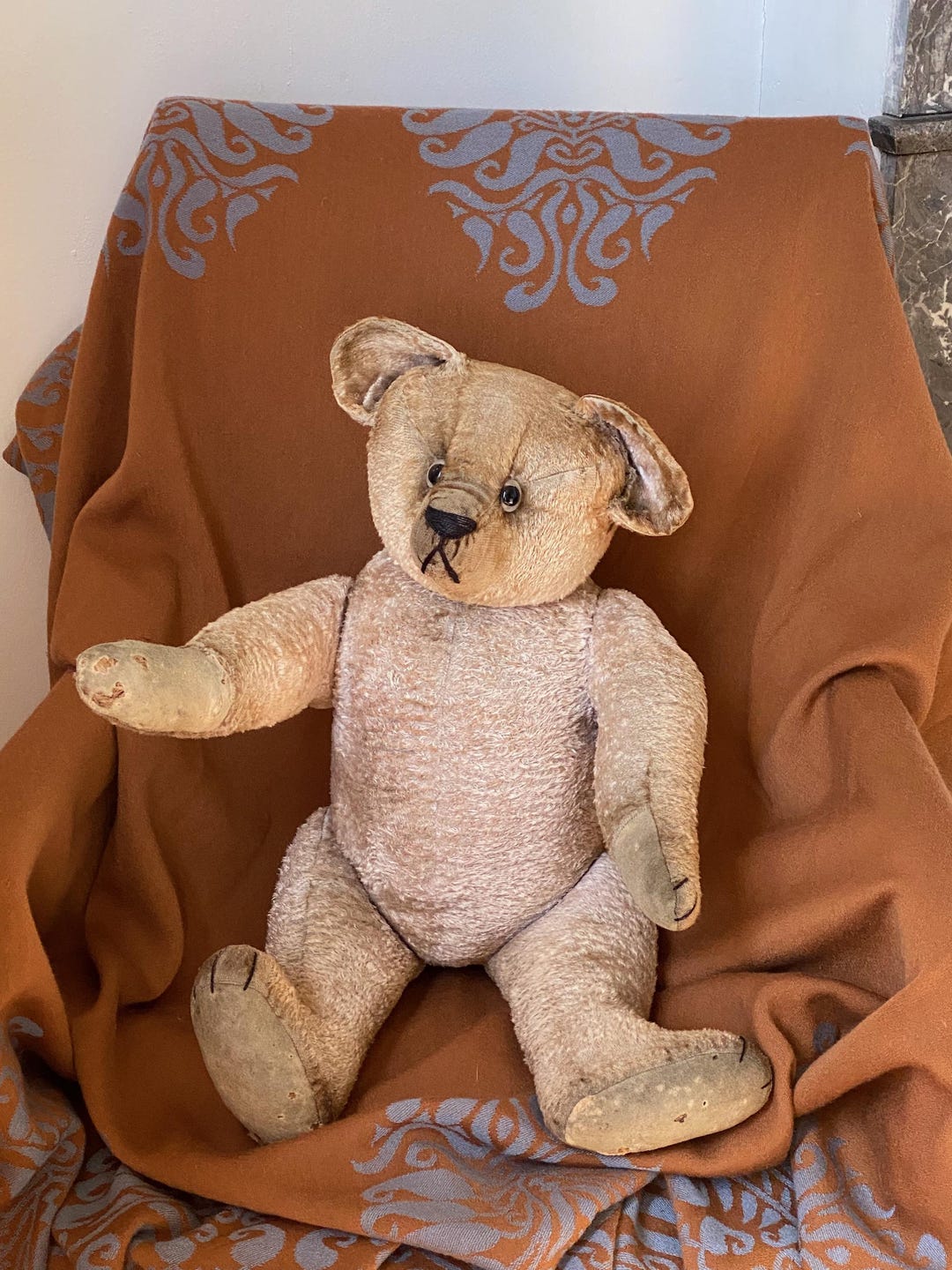 Antique Teddy Bear With Hump and Excelsior Stuffing, Early FADAP ...
