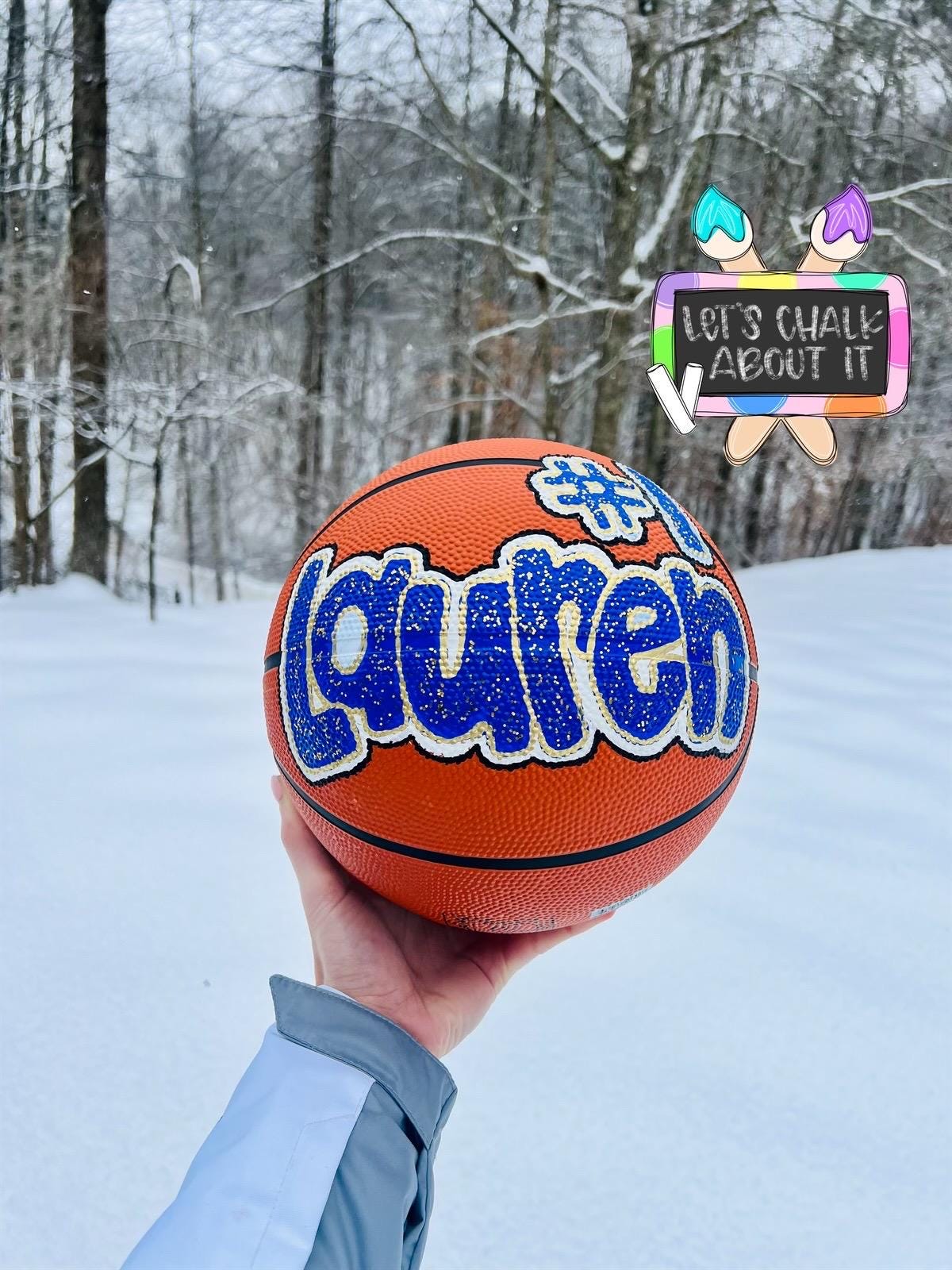 Painted Basketall - Hand Painted, Senior Night Basketball, Basketball ...