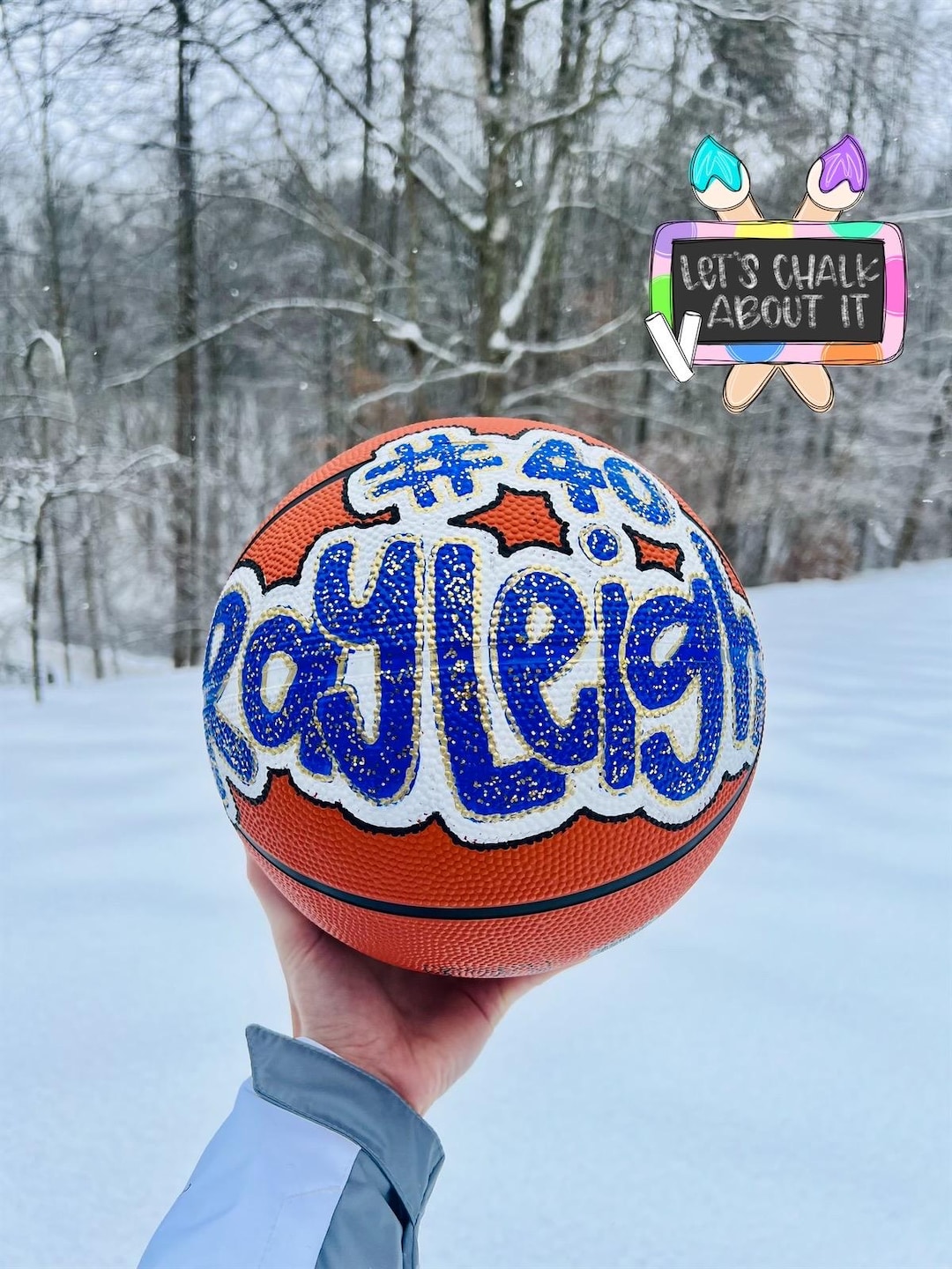 Painted Basketall - Hand Painted, Senior Night Basketball, Basketball ...