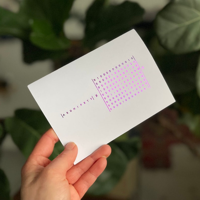 Matrix Algebra Birthday Card: Math Statistics Pun - Foiled Card - Etsy