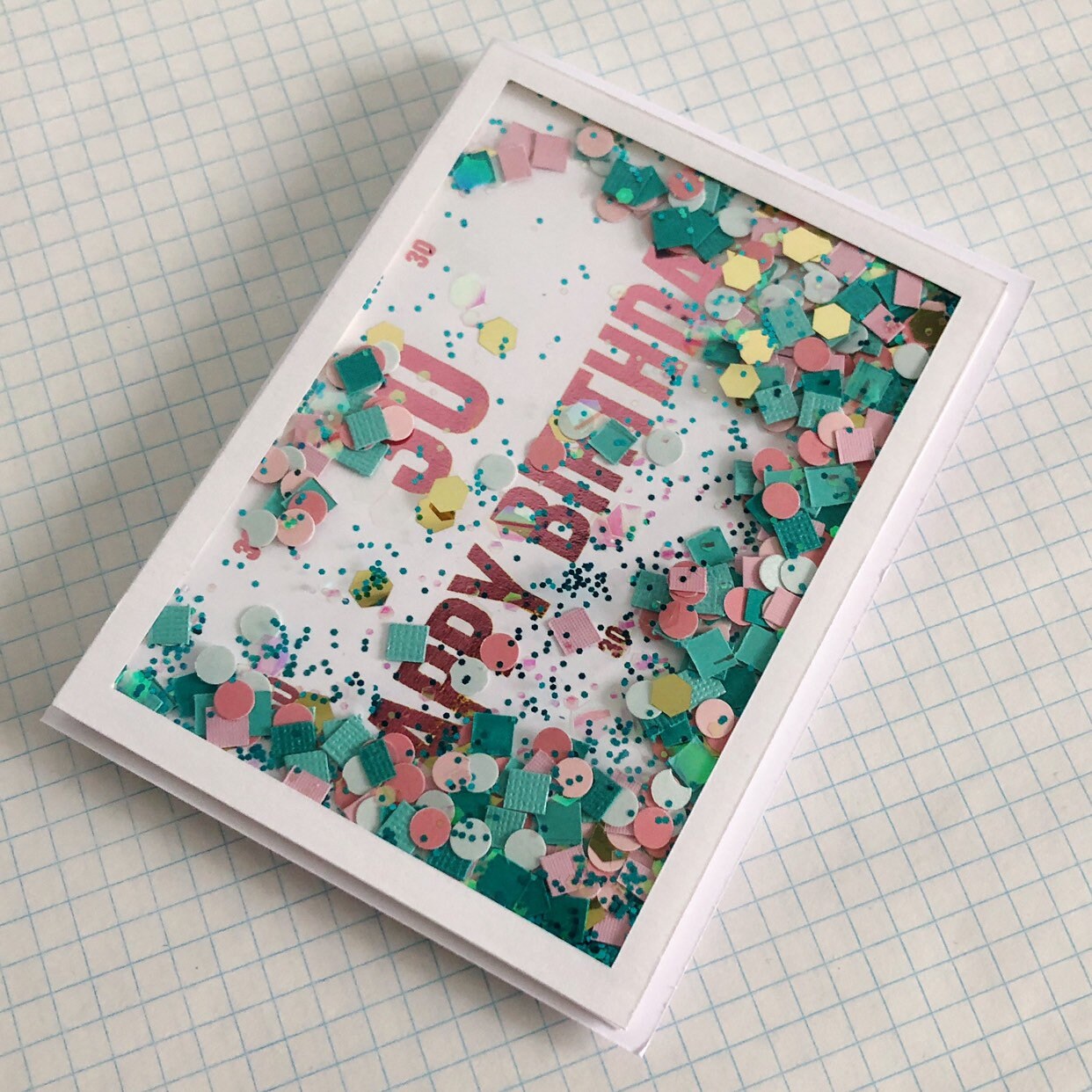 Customizable Birthday Pastel Rainbow Shaker Card, Birthday Gift, Blank ...