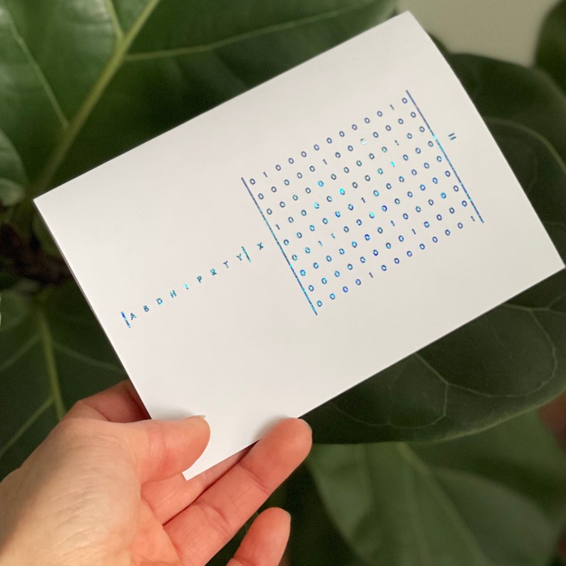 Matrix Algebra Birthday Card: Math Statistics Pun - Foiled Card - Etsy