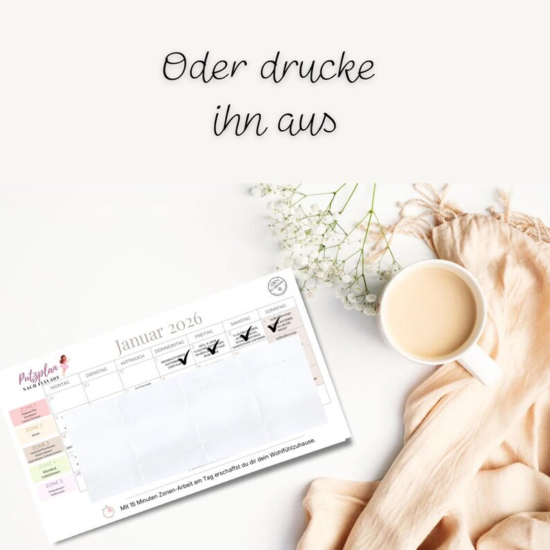FLYLADY Putzplan JANUAR 2026 | auf deutsch | als Sofort-Download | A4 ...