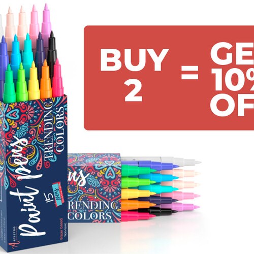 42 Markers for Art 30 Acrylic Extra Fine Tip Paint Pens 12 - Etsy