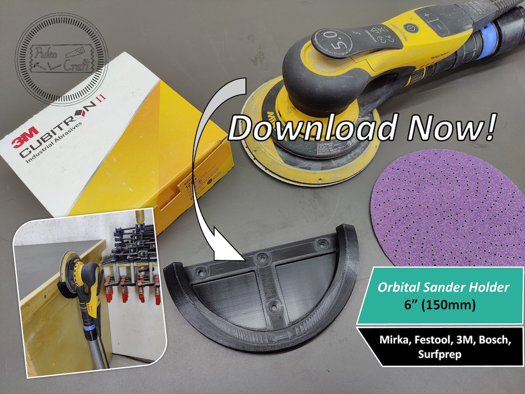 Orbital Sander Holder 3D Download, 6" (150mm) - Etsy