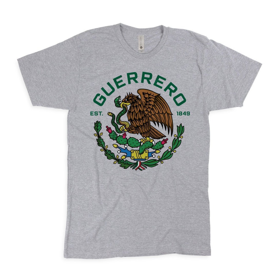 Guerrero Shirt Grey Color Mexico Silver T-shirt S M L XL 2XL - Etsy