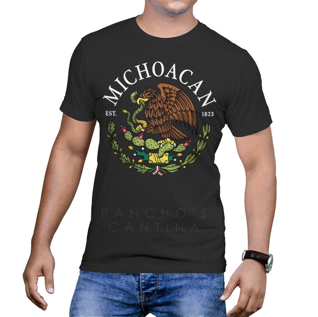 Michoacan T-shirt Mexican State Tee Black Color Mexico Shirt S M L XL ...