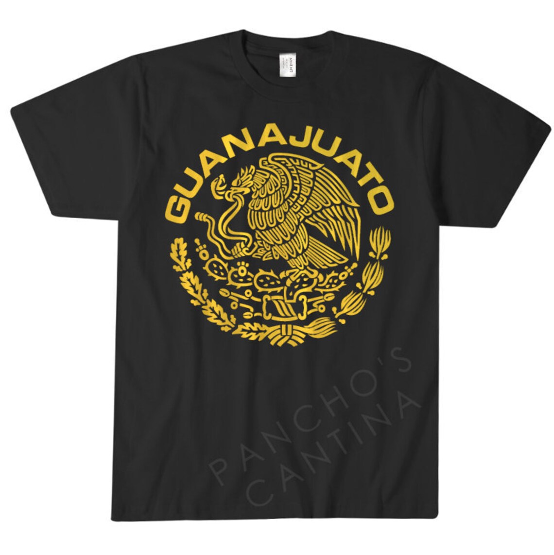 Guanajuato Mexico T-shirt Black Mexican Golden Eagle S M L - Etsy