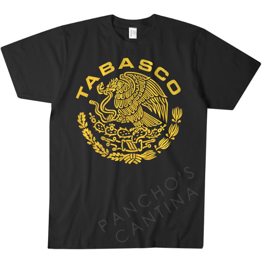 Tabasco Mexico T-shirt Black | Mexican Golden Eagle S M L XL 2XL - Etsy