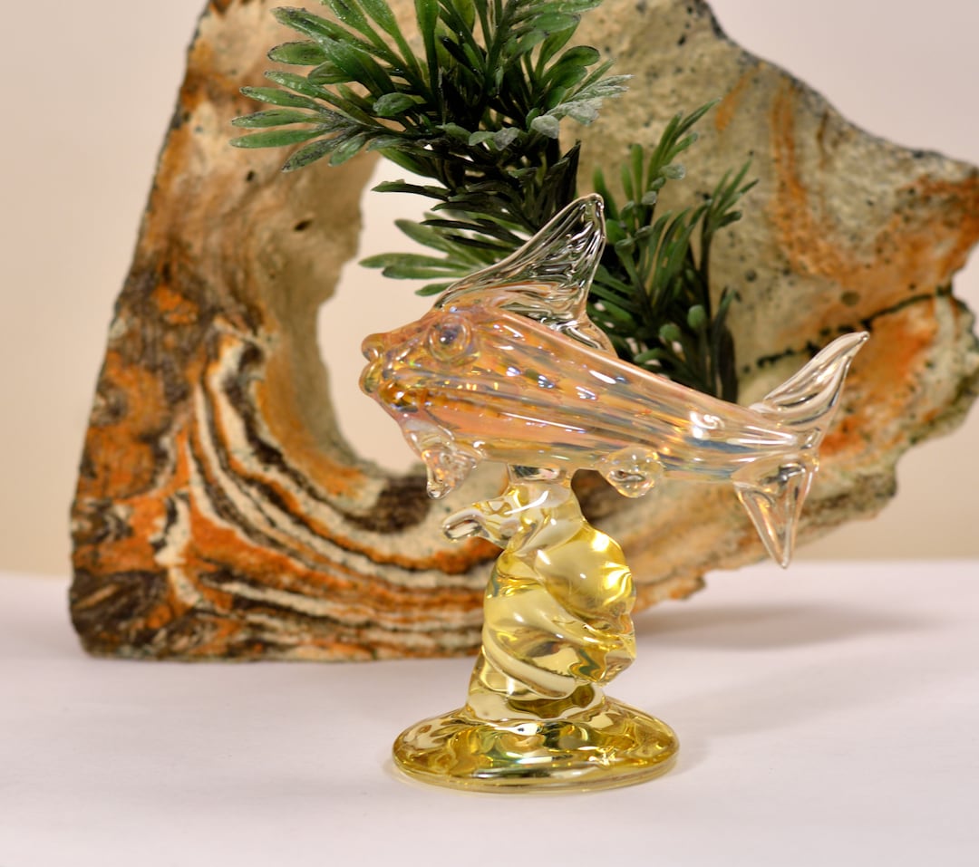 Hand Blown Glass Fish Sculpture - Etsy