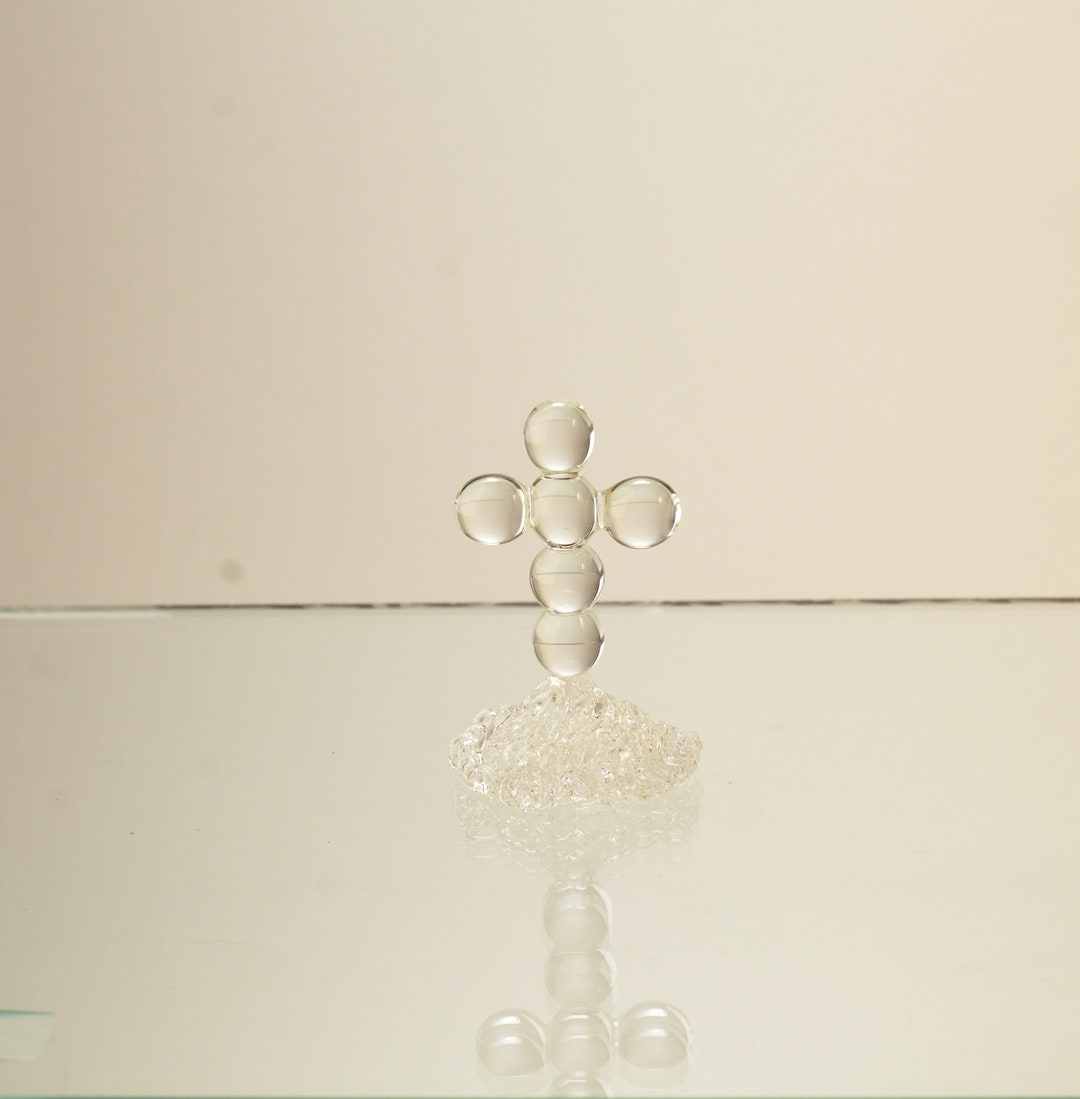 Hand Made Blown Glass Cross - Etsy