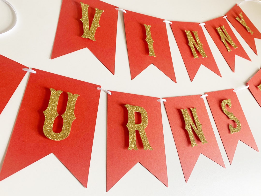 Circus Style Personalised Banner, Carnival Themed Party Decorations ...