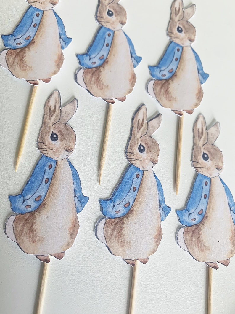 Peter Rabbit Cupcake Toppers Beatrix Potter Cake Toppers - Etsy UK