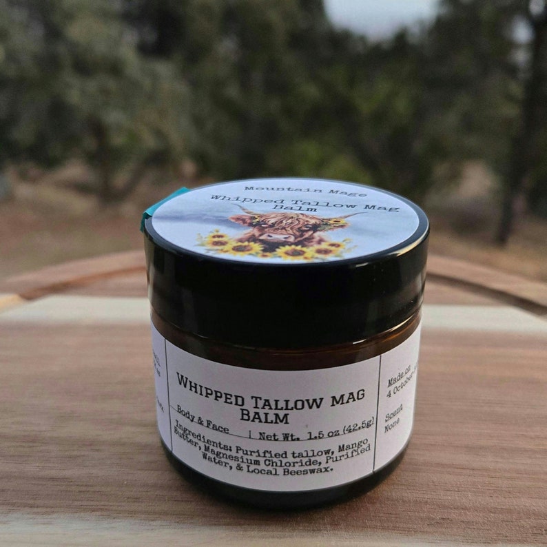 Whipped Tallow Magnesium Balm|face Balm|body Balm|grass-fed Tallow Balm ...