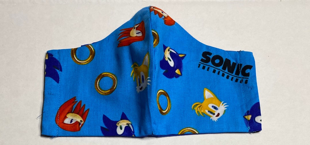 Big Kids Sonic the Hedgehog 100% Cotton Washable Face Mask - Etsy