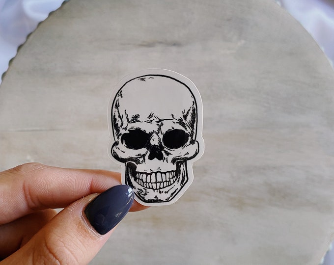 Skull Head mini Vinyl Sticker - Etsy