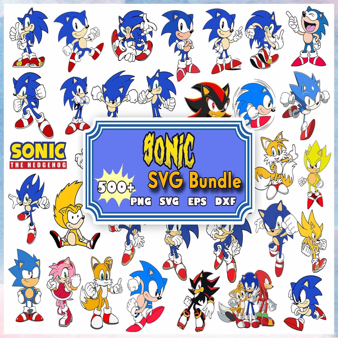 500 Bundle SONIC SVG, the Hedgehog Svg, Sonic Bundle Svg, Sonic Layered ...
