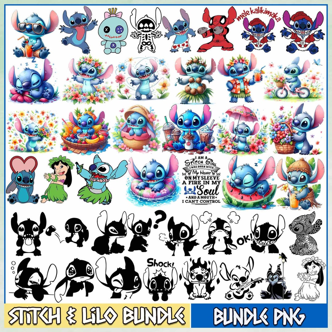 Lilo and Stitch Svg Bundle, Birthday Stitch, Lilo Svg Vector Designs ...