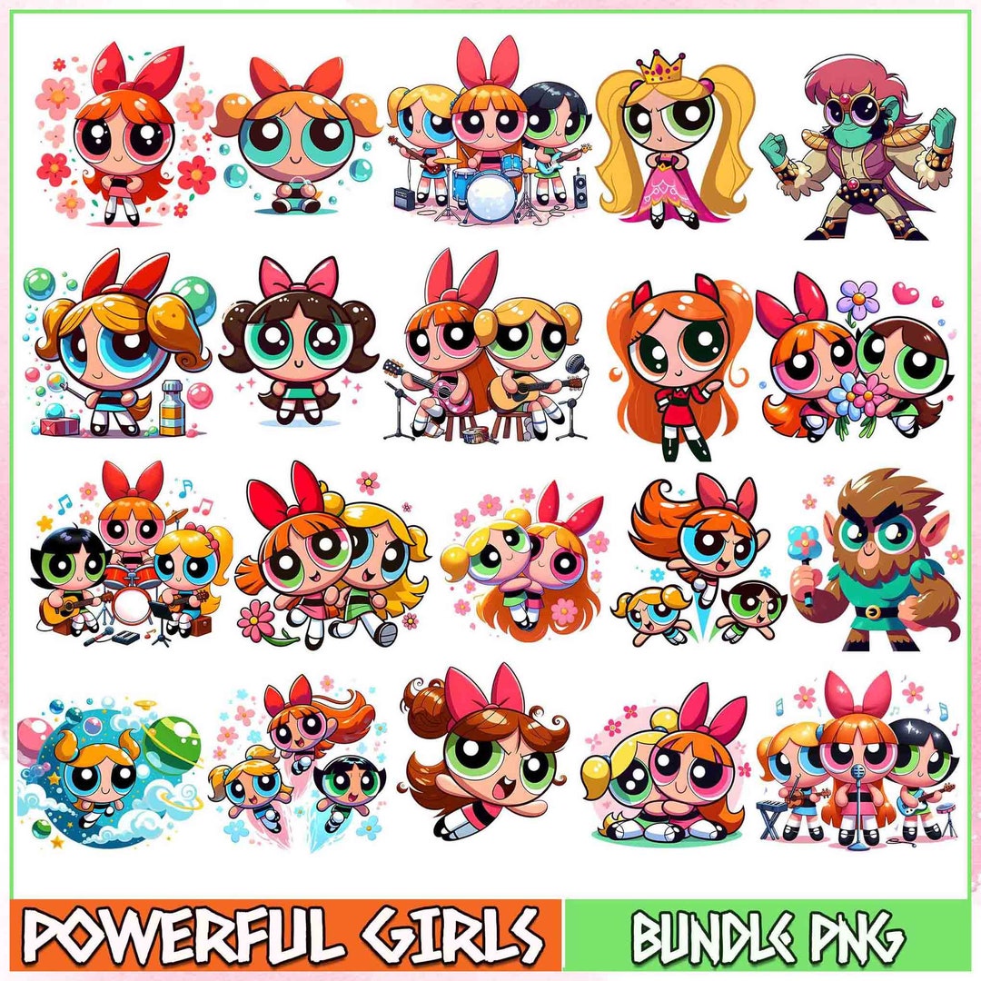 Mega Powerpuff Girls Svg, Cartoon Network Svg, Cartoon Characters ...