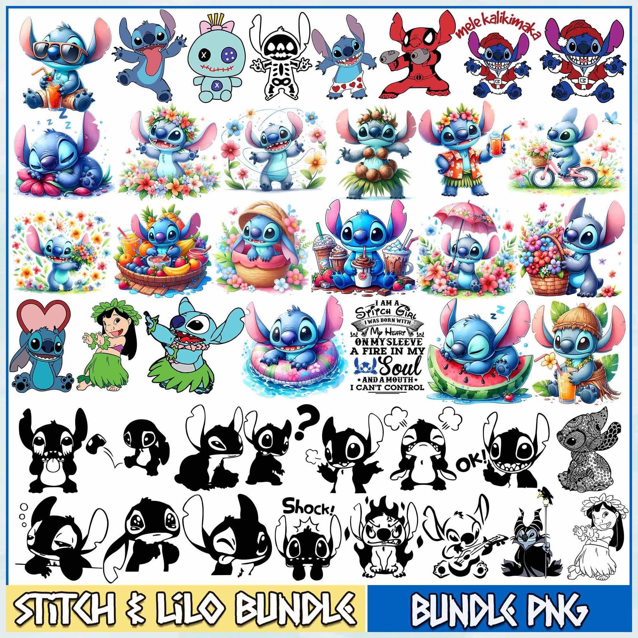 Lilo and Stitch SVG Bundle Stitch SVG Stitch Silhouette Stitch Clipart ...