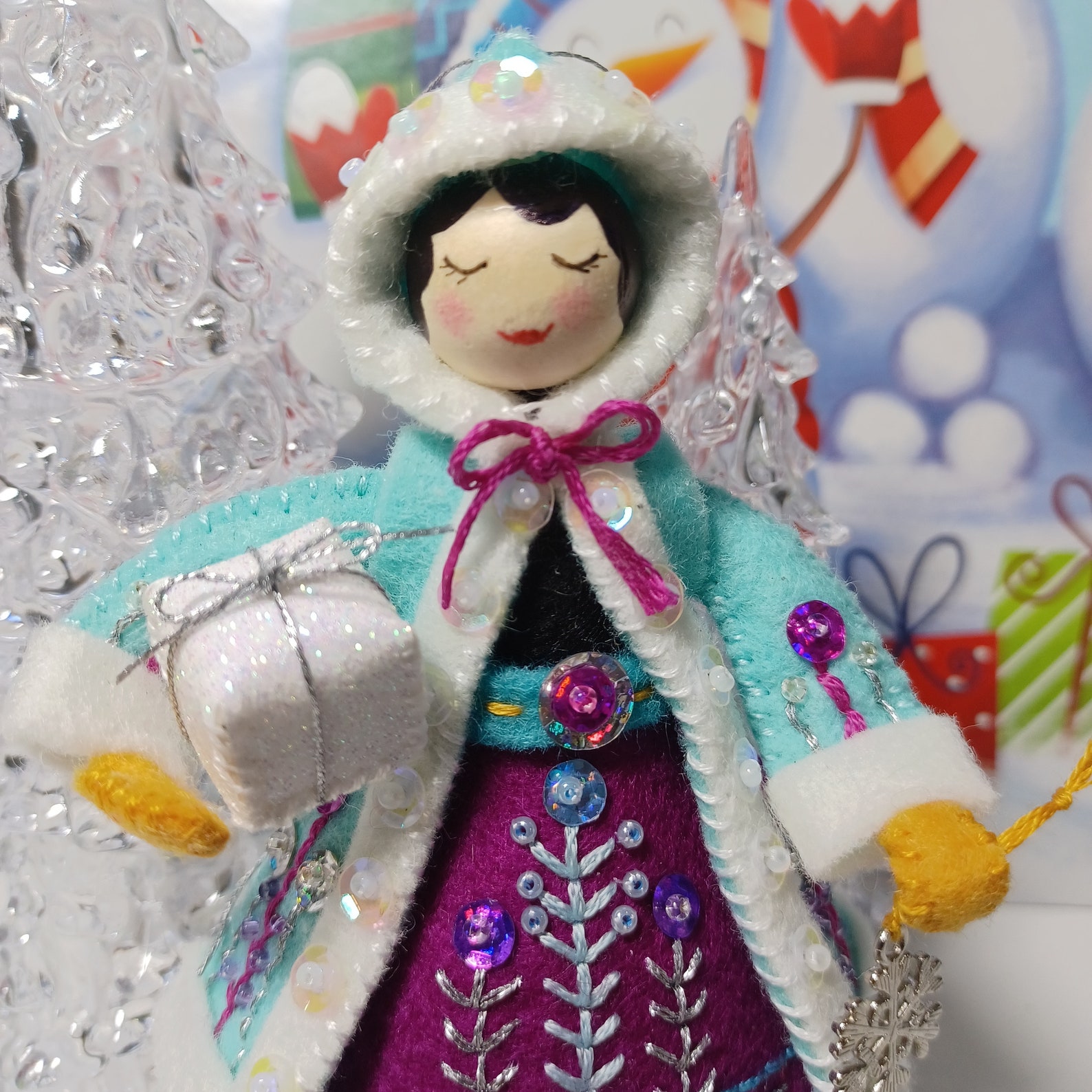 Felt Mrs. Claus Ornament, Christmas Tree Ornament, Mmmcrafts - Etsy