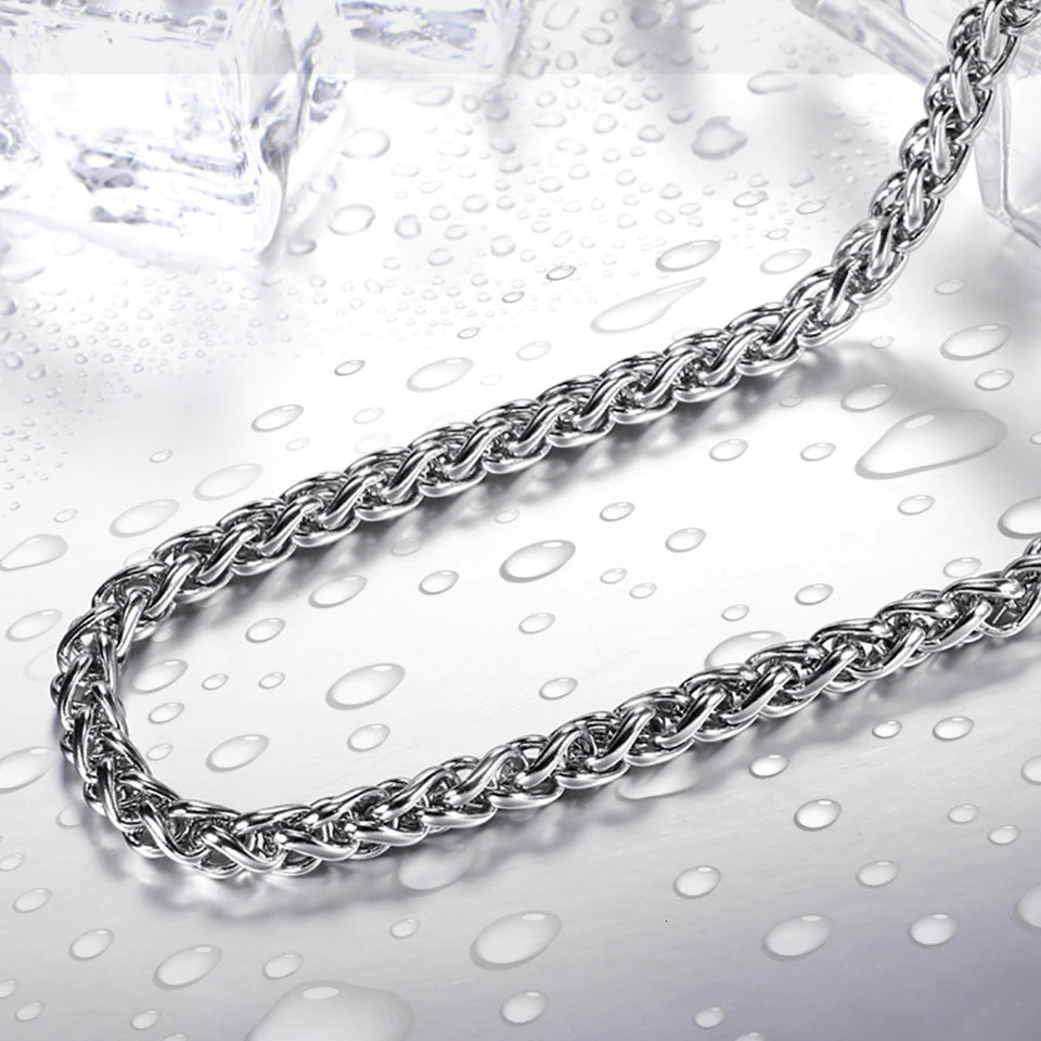 Waterproof Stainless Steel Chain Necklace 316L Silver Chain - Etsy