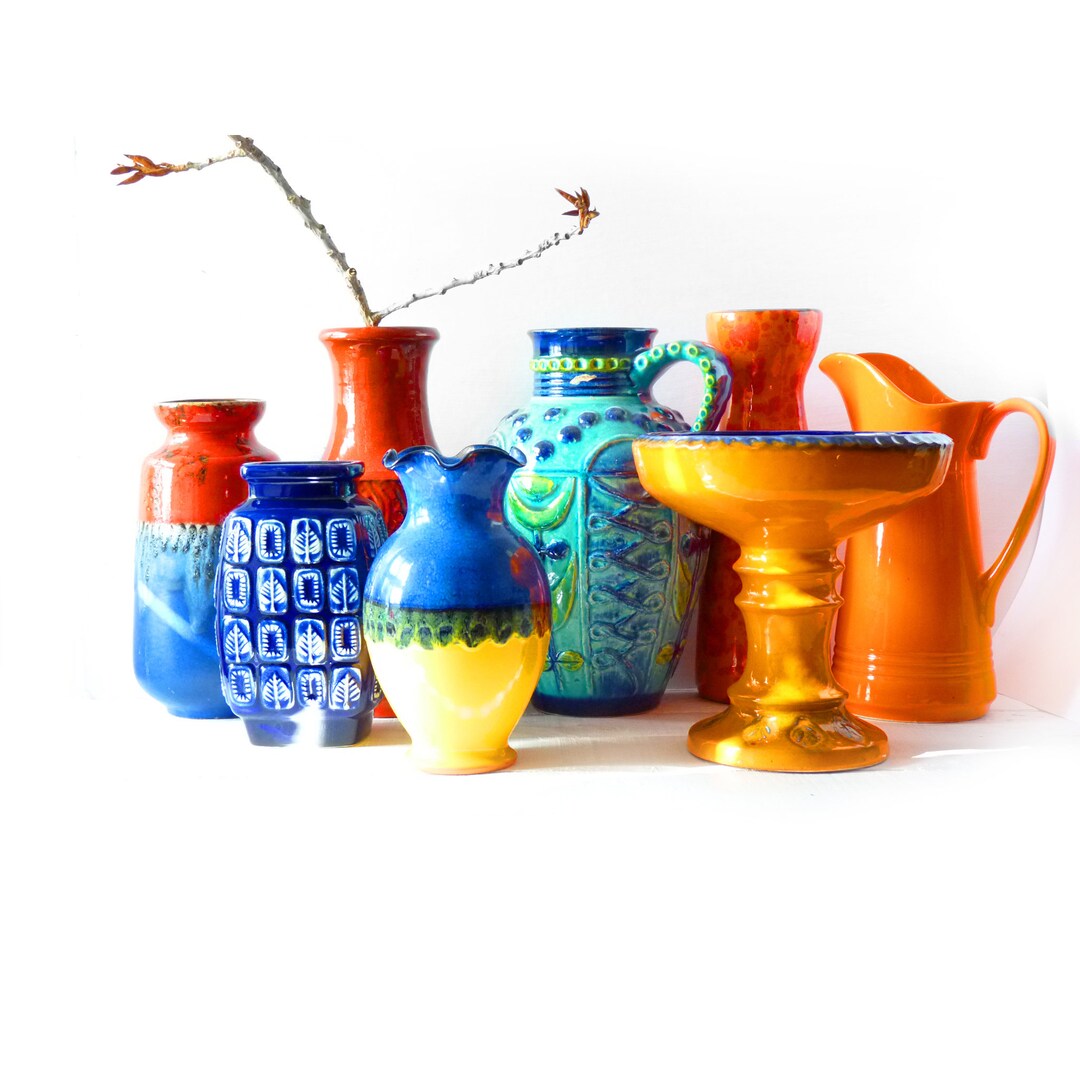 Vintage Pop Art Lava Studio Ceramic Mix Colorful Mid-century Modern ...