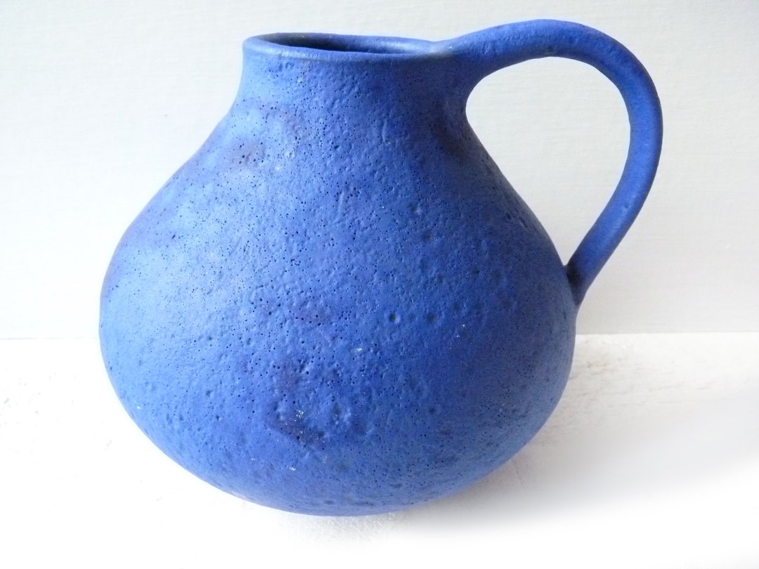 MOONSTRUCK, HOY Vintage Royal Blue Jug, Pop Art Lava Ceramic Vase, Jug ...