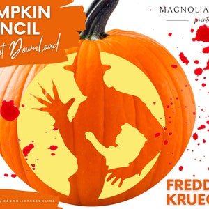 freddy pumpkin stencil