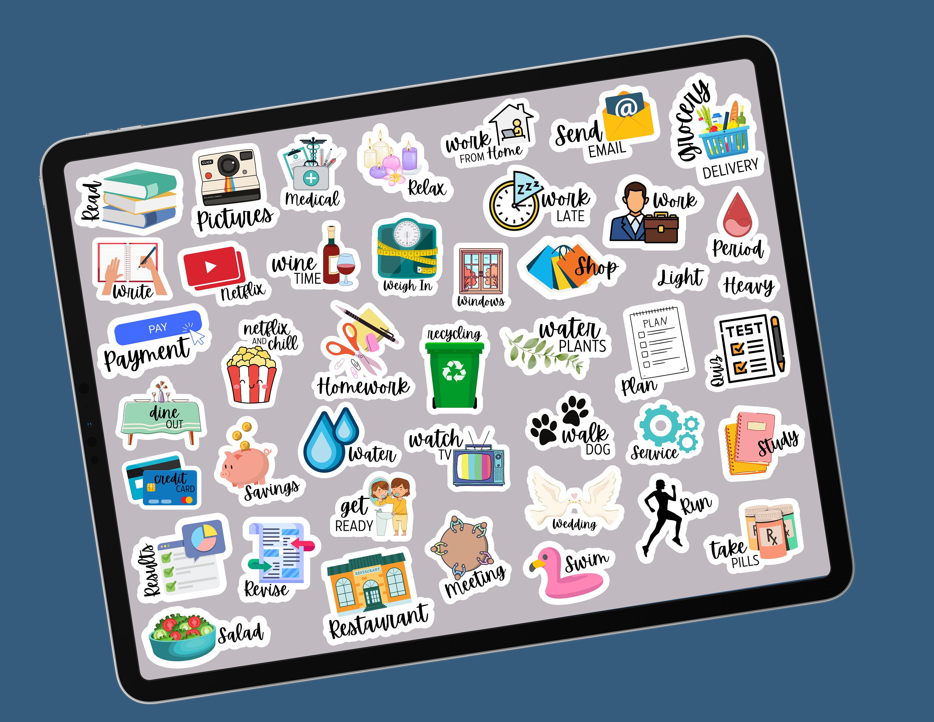 Everyday Life Digital Planner Stickers: 150+ Pre-cropped PNG Stickers ...