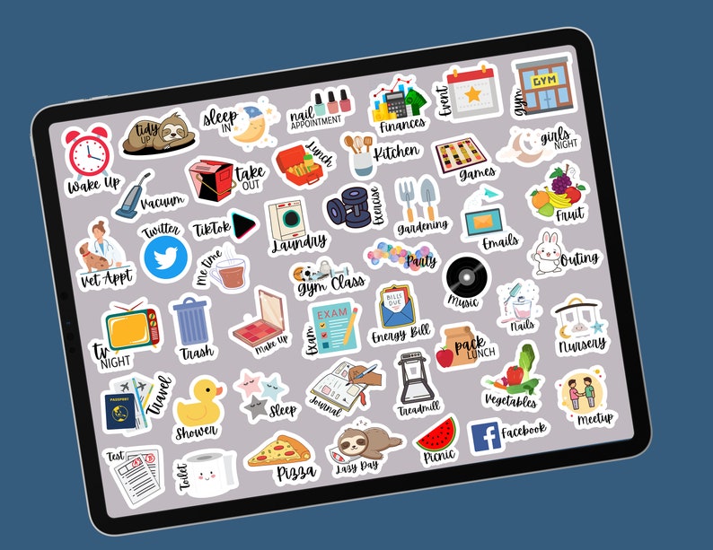 Everyday Life Digital Planner Stickers: 150+ Pre-cropped PNG Stickers ...