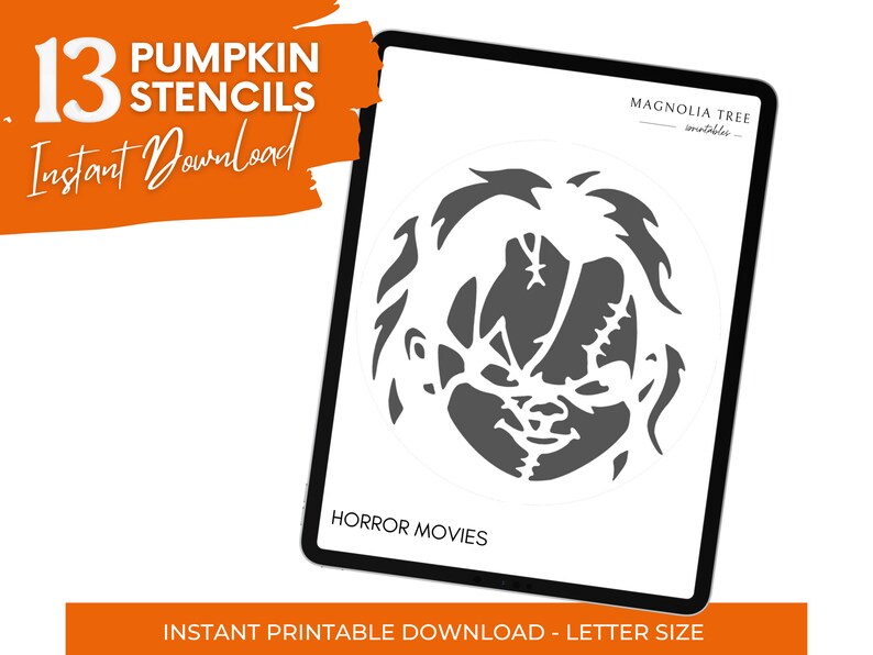 Unforgettable Horror Movie Printable Pumpkin Stencils: PDF - Etsy