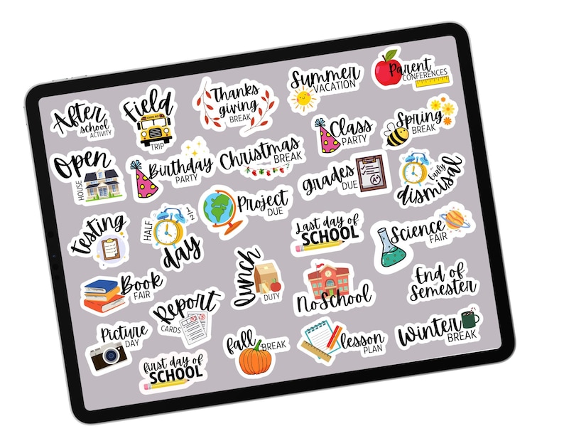 Planner Stickers School Teacher PNG, Digital Download for Goodnotes ...