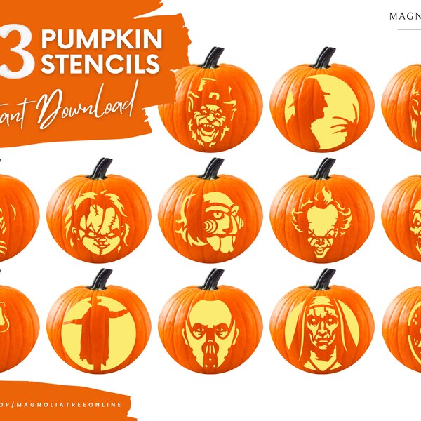 Terrifier Pumpkin Stencil - Etsy