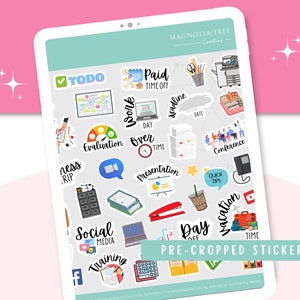 Office Work Stickers Goodnotes Collection: 60+ PNG Stickers - Etsy